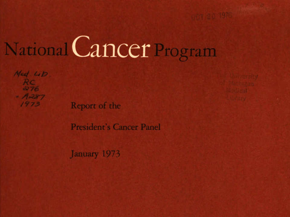 Reports from the President’s Cancer Panel: 1973-2022 – The Cancer ...